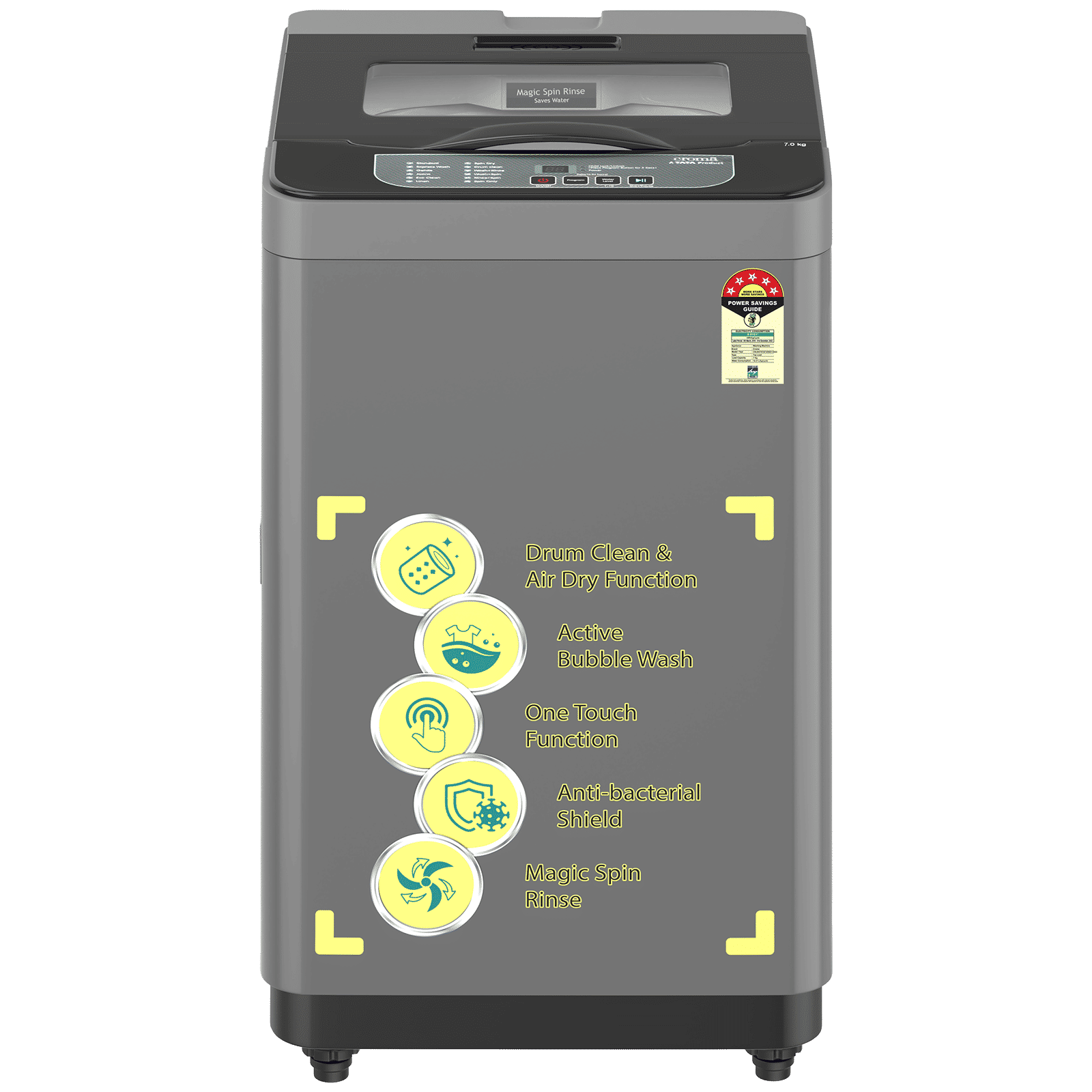 Buy Croma 7 kg 5 Star Fully Automatic Top Load Washing Machine ( Spin ...