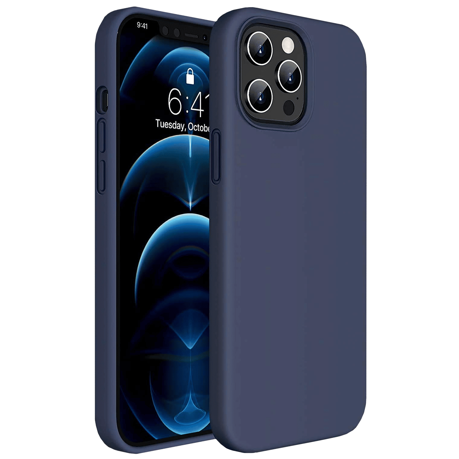Buy Vaku Soft Silicone & Microfiber Back Cover for Apple iPhone 12, 12 ...