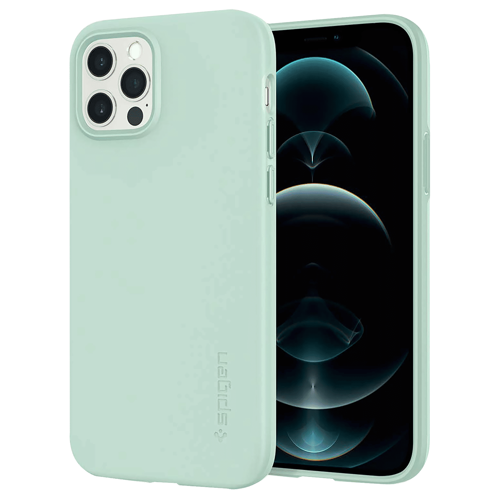 Buy spigen Thin Fit Polycarbonate Back Cover for Apple iPhone 12, 12 ...