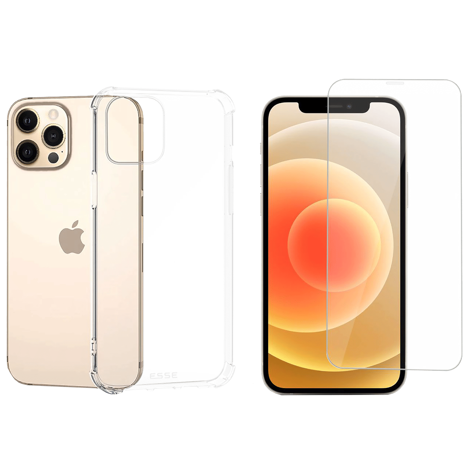 Buy ESSE ECD-DTA121086IN Tempered Glass & Hard TPU Back Cover Combo for ...