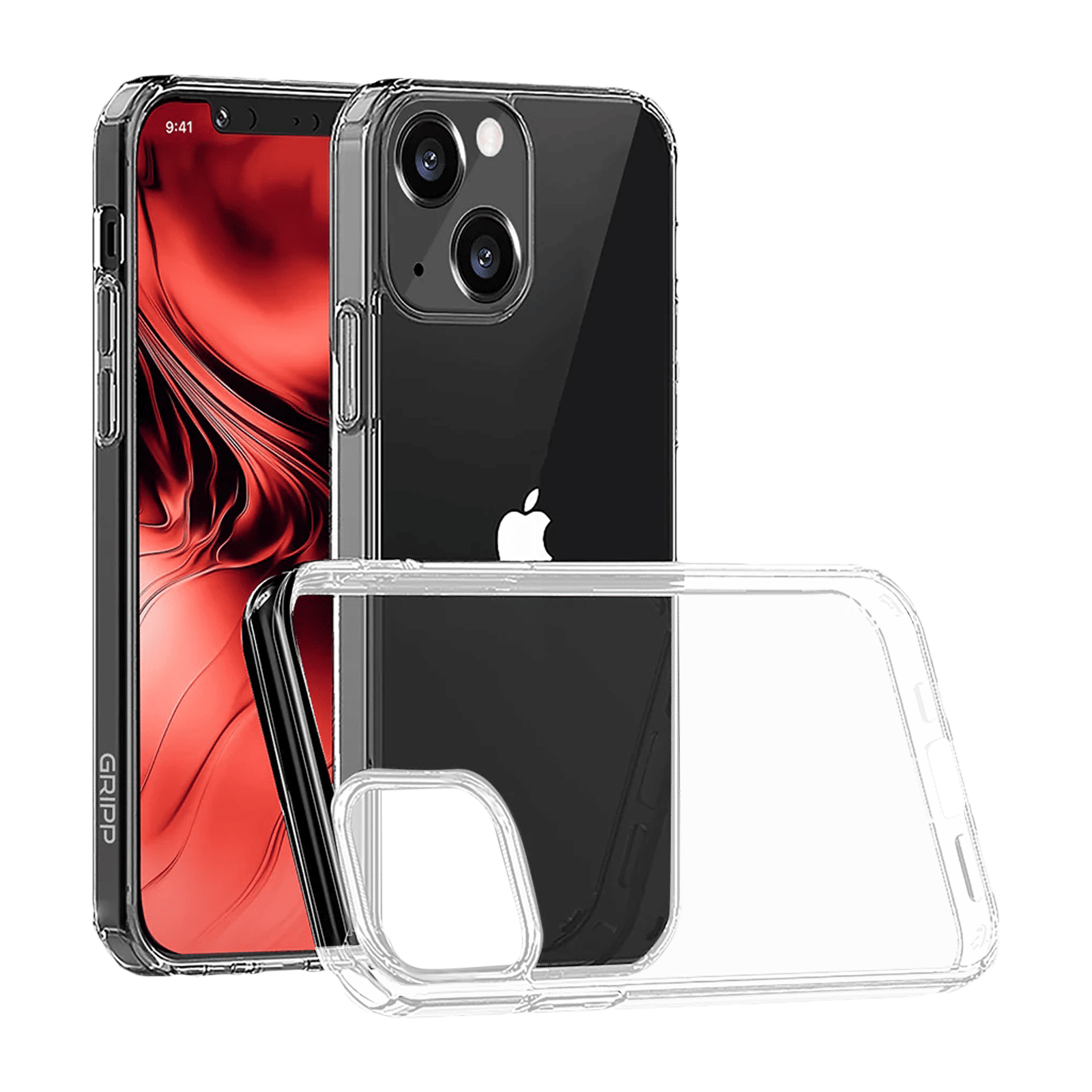Buy GRIPP GR-IP14-CLR Hard Polycarbonate & TPU Back Cover for Apple ...