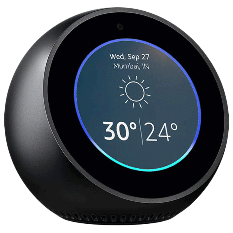 Buy Amazon Echo Spot Smart Speaker (B01J6A7FGQ, Black) online - Croma
