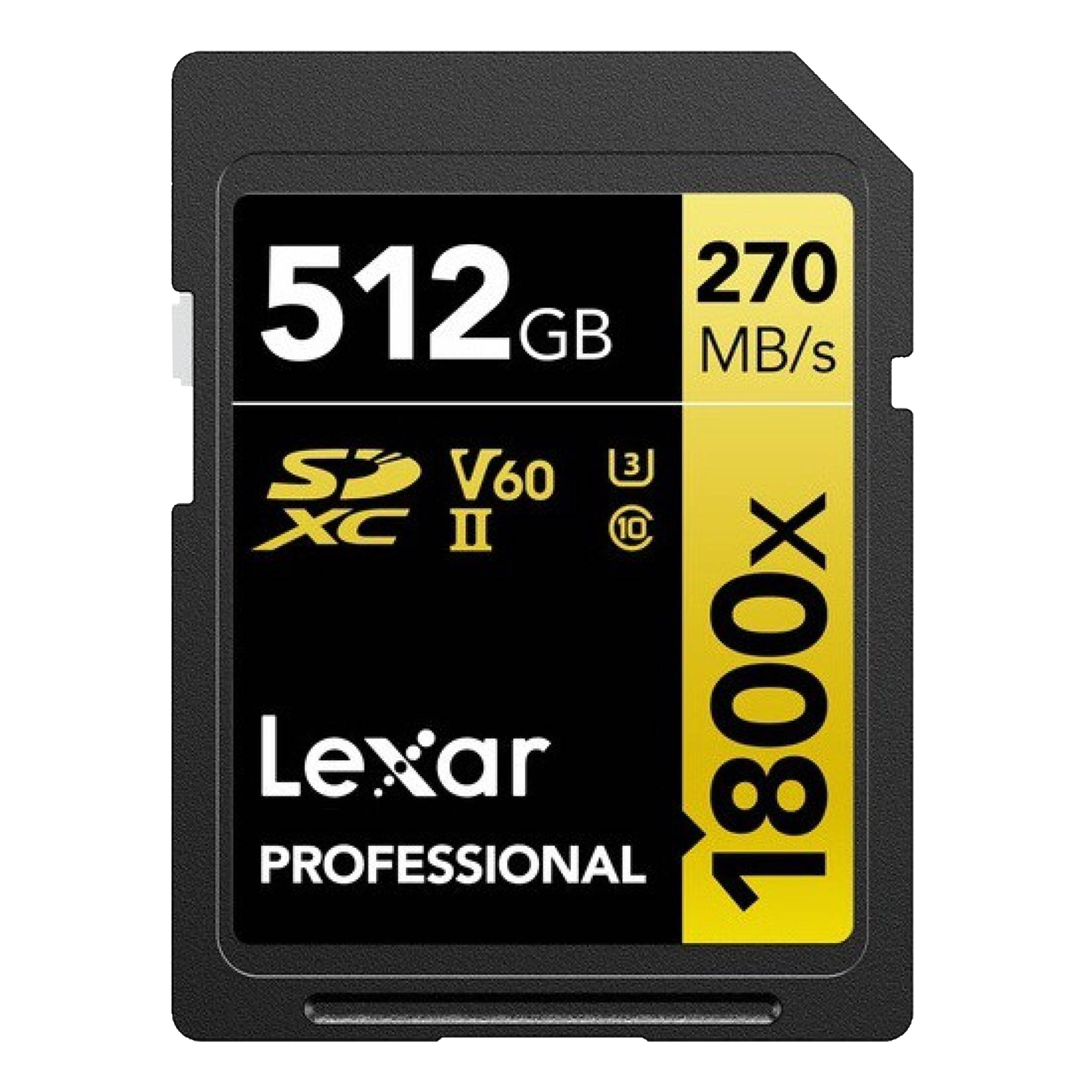 Buy Lexar Professional 1800x GOLD Series SDXC 512GB Class 10 270MB/s ...