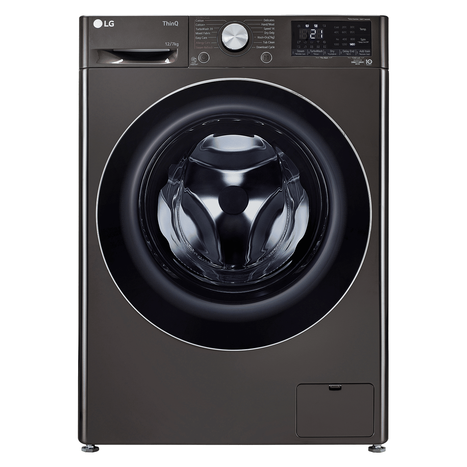 Buy LG 12/7 kg Wi-Fi Inverter Fully Automatic Front Load Washer Dryer ...
