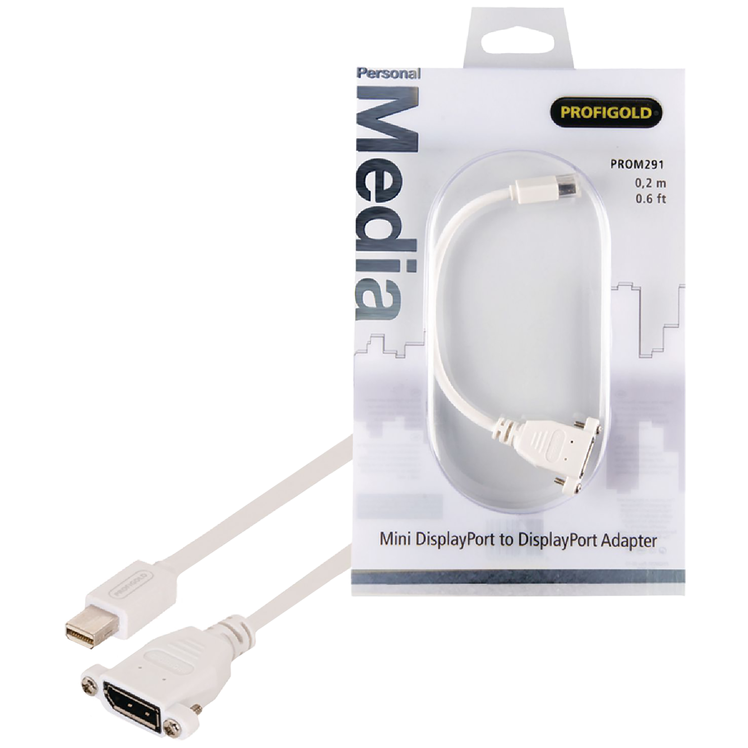 Buy PROFIGOLD Mini DisplayPort to Display Port 0.65 Feet (0.15M) Cable ...