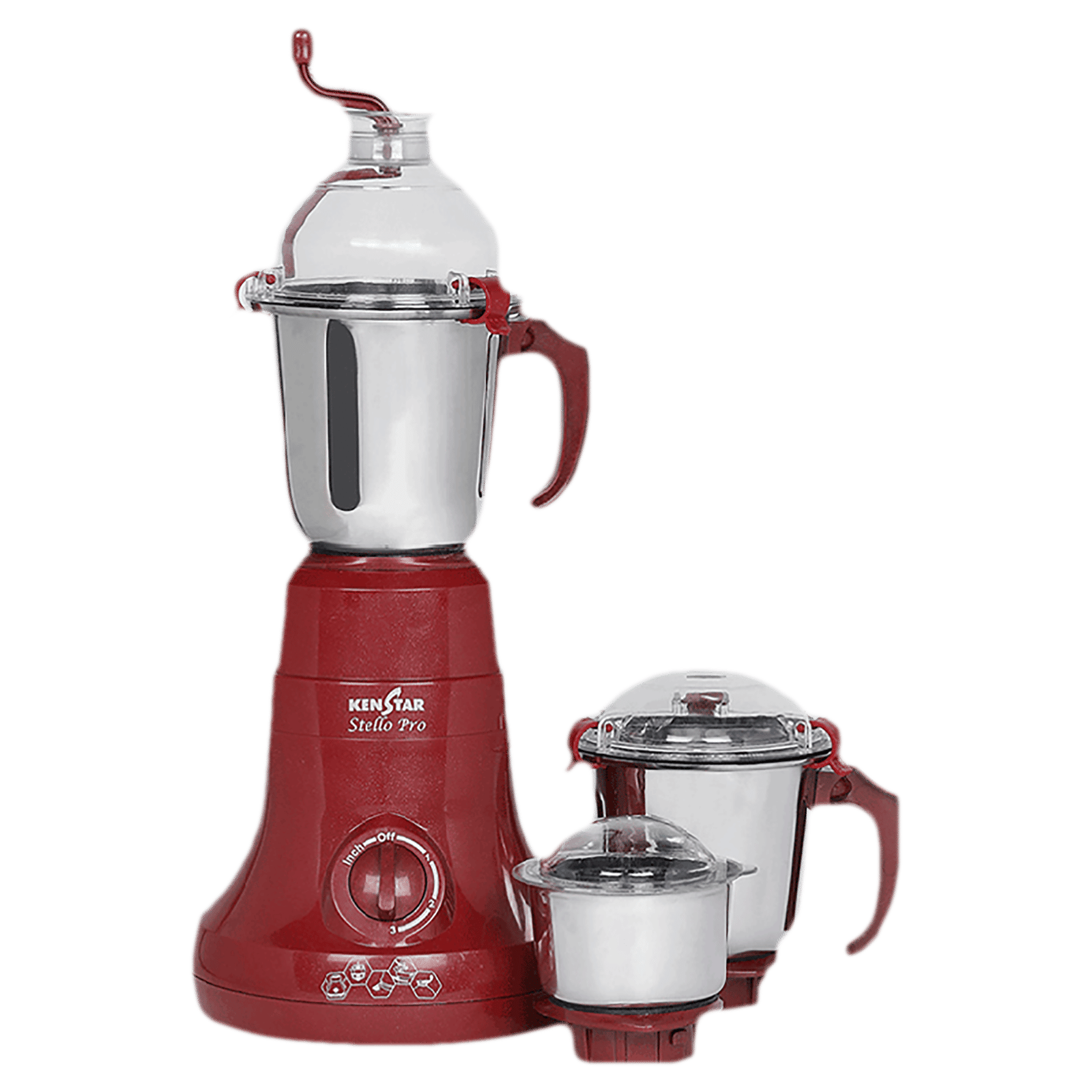 Buy Kenstar Stello Pro 750 Watt 3 Jars Mixer Grinder (Hands-free ...