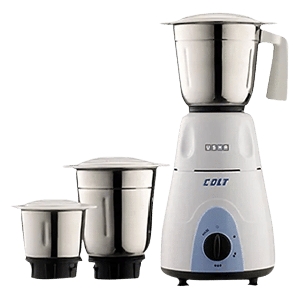 Buy Usha Colt 500 Watt 3 Jars Mixer Grinder (Overload Protection, White ...