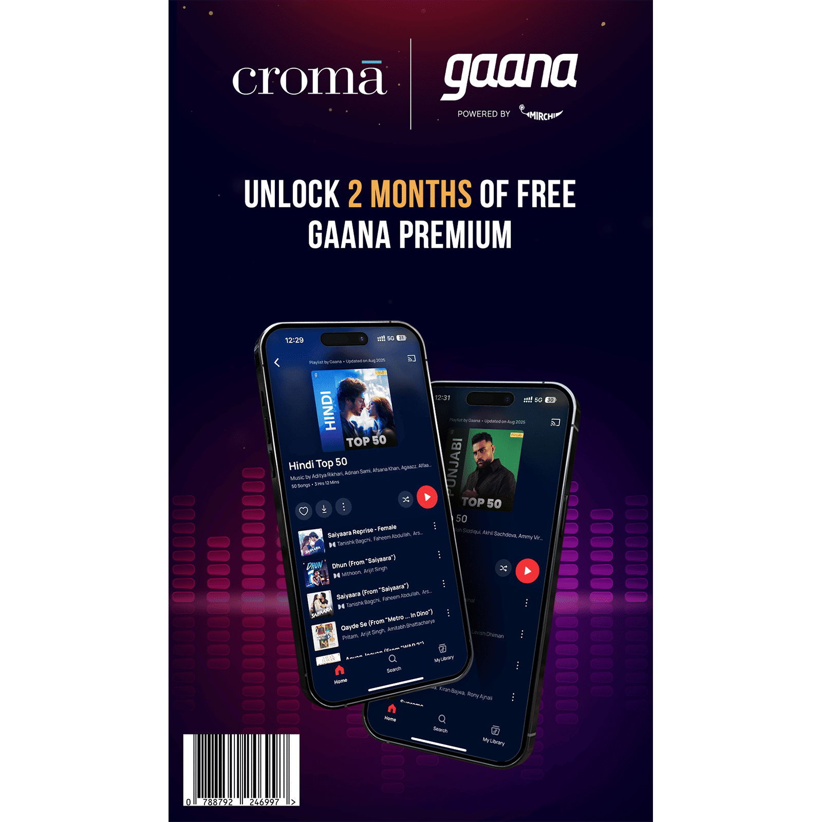 Buy Gaana com Free 2 Months Subscription Online - Croma